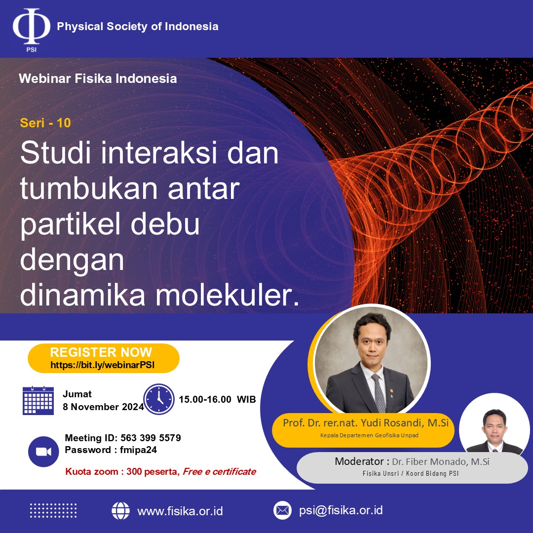 Webinar Fisika Indonesia seri 10 | Physical Society of Indonesia